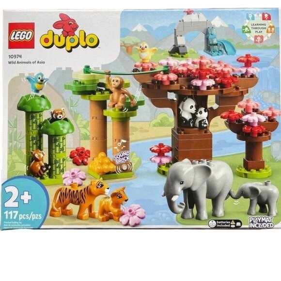 Lego | Toys | Lego Duplo 974 Wild Animals Asia Pandas Elephants Monkey ...
